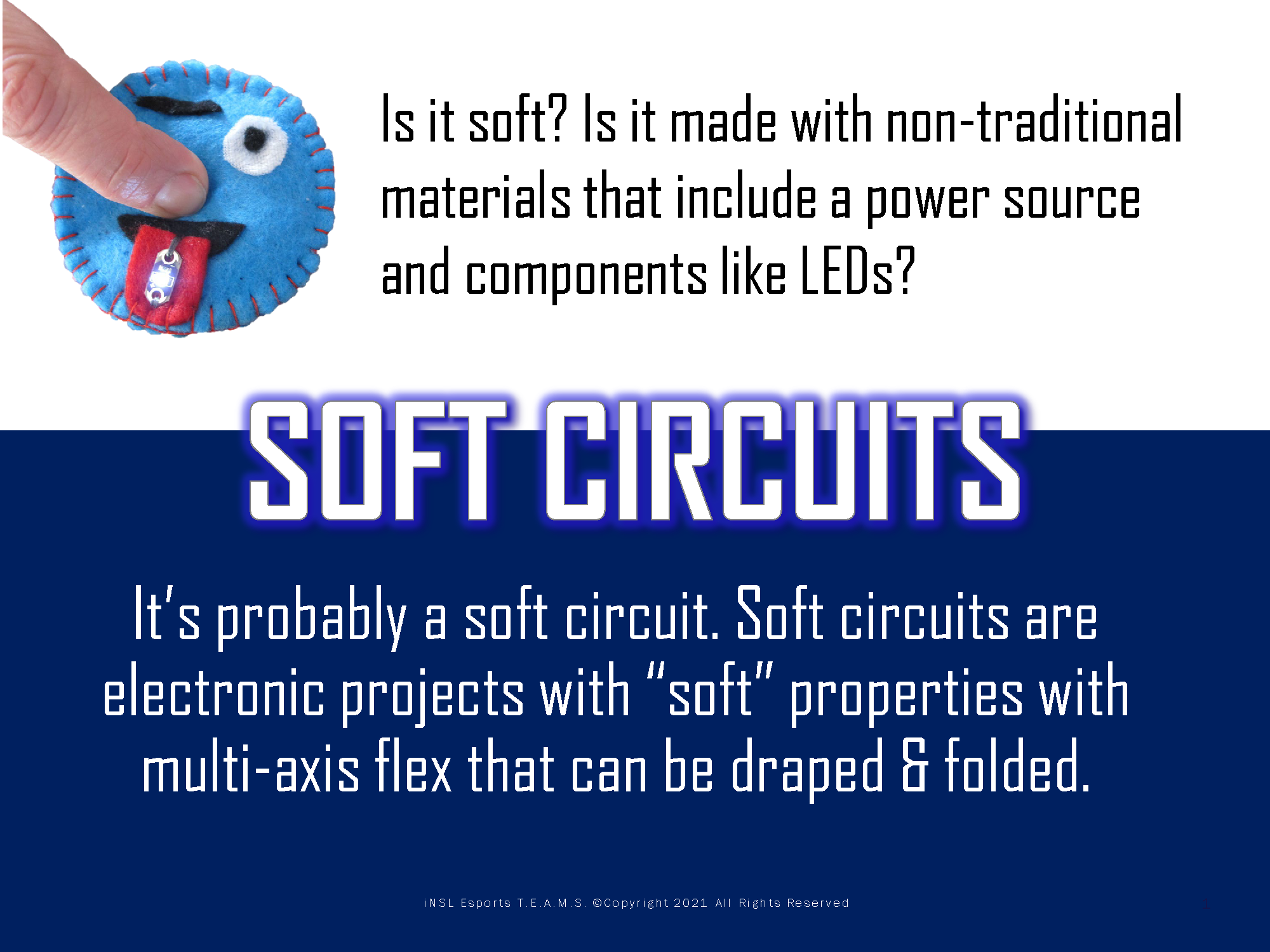 War Cry Wearables Day 3 Soft Circuits – COURSES – CAMPS – CLASSES